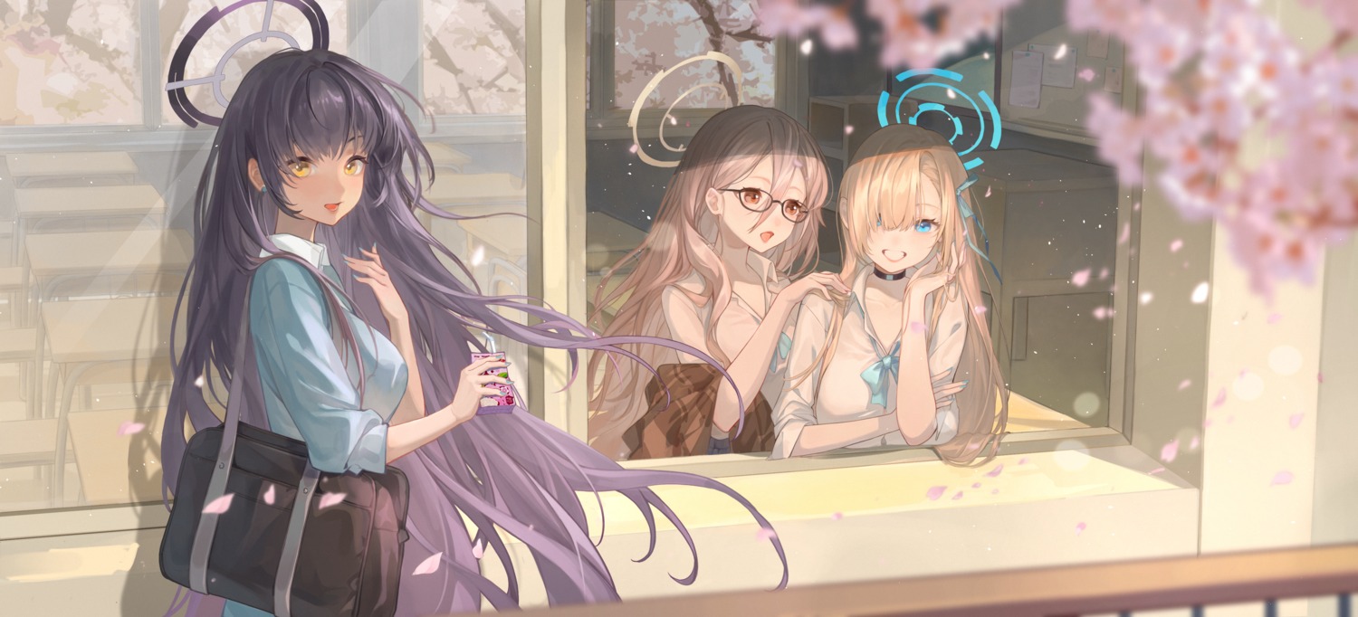 18206541 blue archive ichinose asuna kakudate karin murokasa akane halo megane seifuku sweater ...